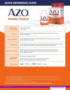 AZO Bladder Control with Go-Less – An Intro to HCPs About OTC Meds ...